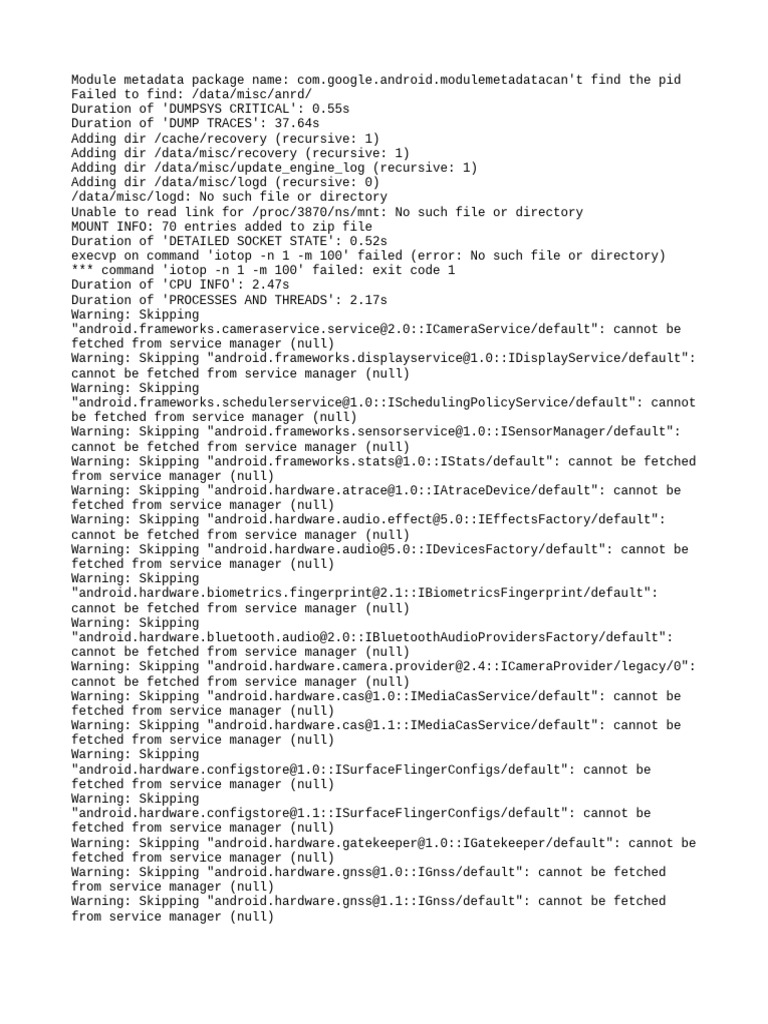 Bugreport STK L21MDV HUAWEISTK L21 2023 08 22 08 59 41 Dumpstate - Log 3848 | PDF | Computer ...