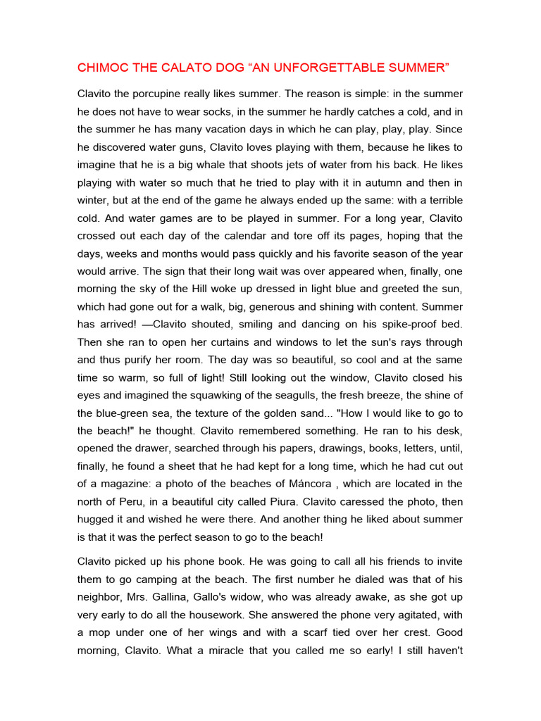 Chimoc The Calato Dog | PDF