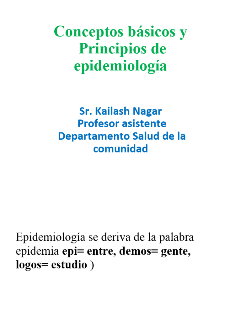 Conceptos Básicos de Epidemiología | Descargar gratis PDF | Epidemiología | Medicina