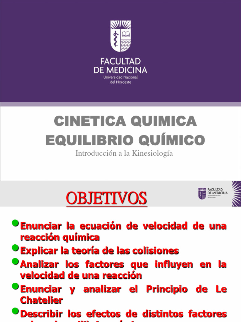 Cinética y Equilibrio Químico | PDF | Cinética química | Reacciones químicas
