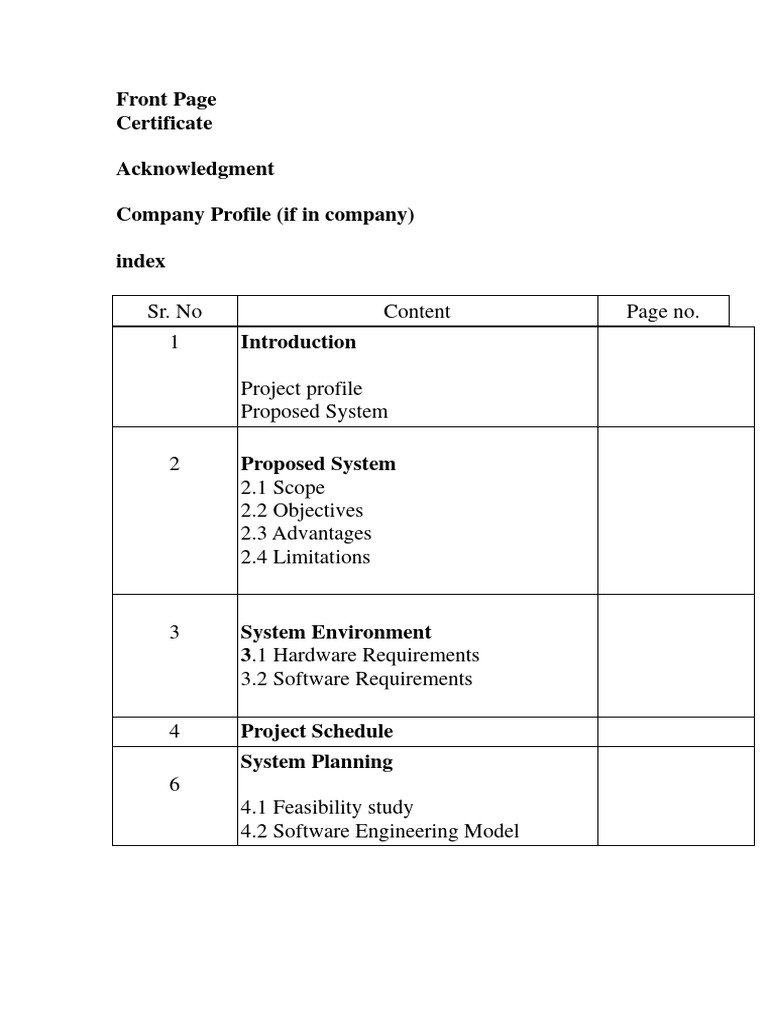 6th Sem Sample Project INDEX | PDF | Computers