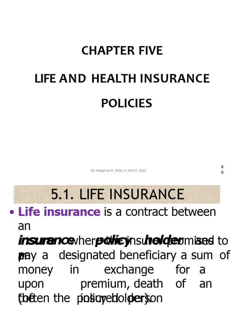 Risk MGT & Insurance CH 5 | PDF | Life Insurance | Insurance