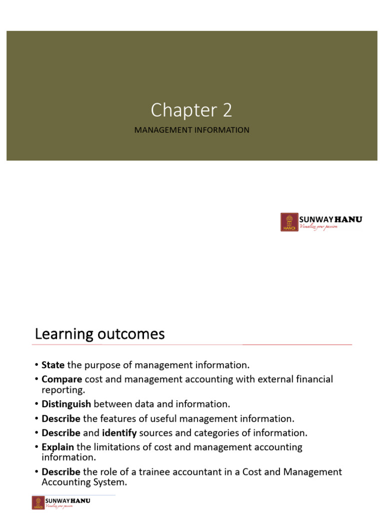 Management Information in Accounting | PDF | Management Accounting ...