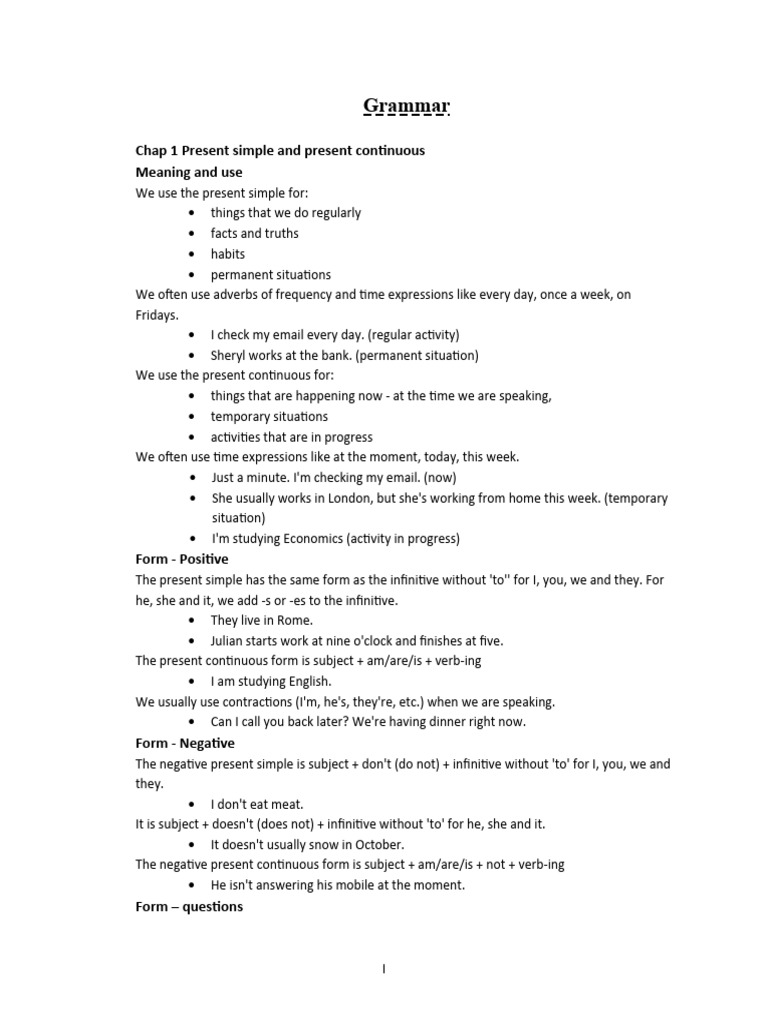 Cours D'anglais Intermédiaire | PDF | Verb | Grammatical Tense