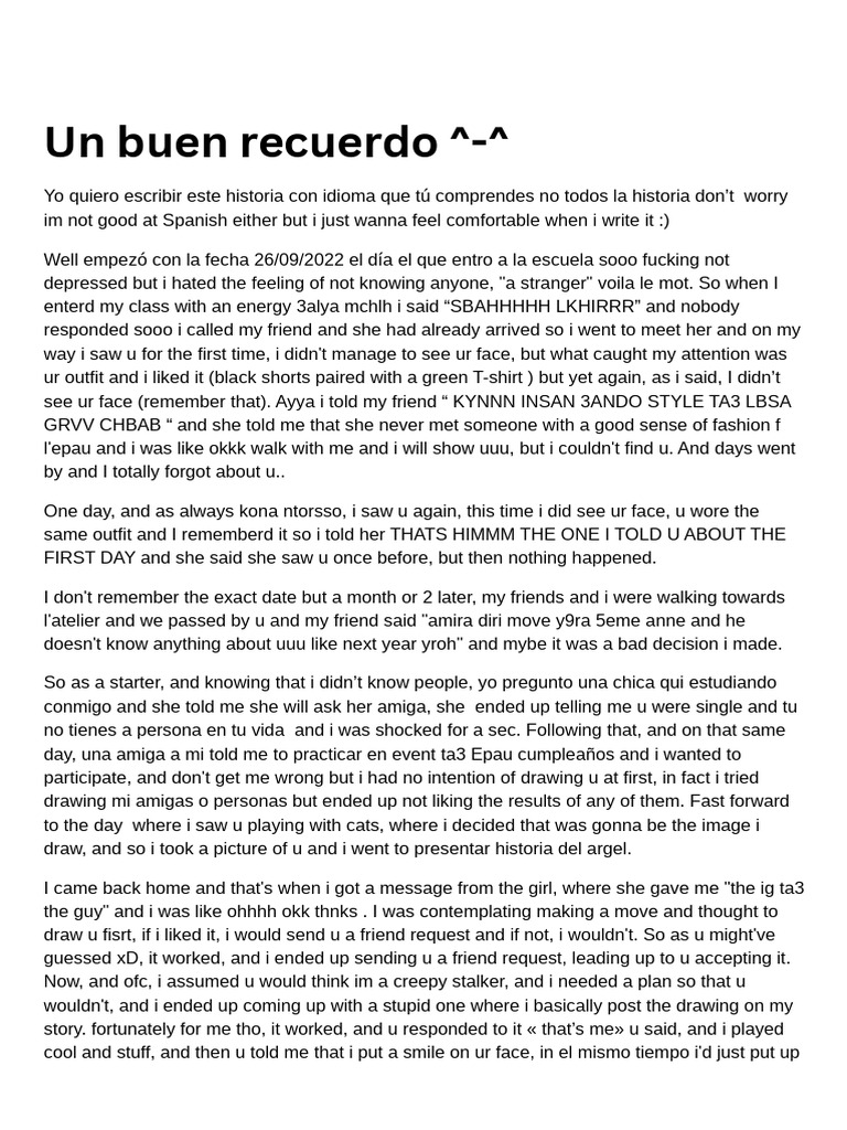 Un Buen Recuerdo | PDF