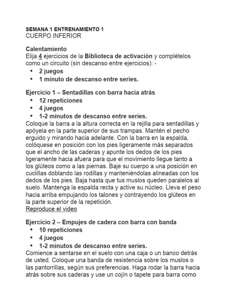 Plan de 8 Semanas de Kim French | PDF | Sistema musculoesquelético | Entrenamiento con pesas
