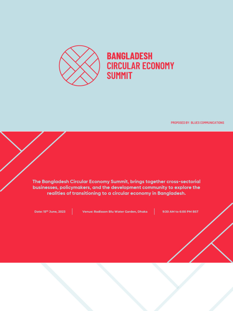 v2. Bangladesh Circular Economy Summit - Venue Setup Proposal | PDF | Business