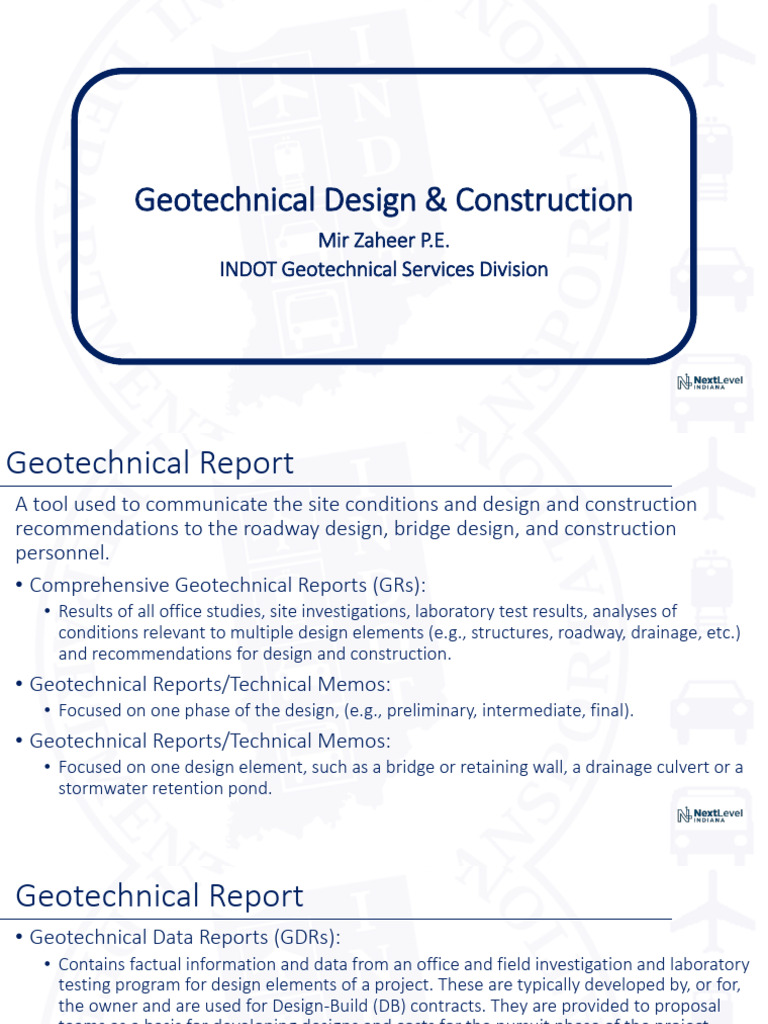 Geotechnical Design Construction | PDF | Geotechnical Engineering | Quality Assurance