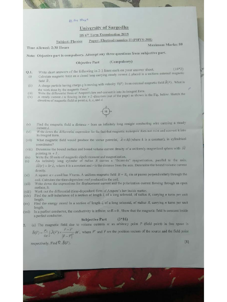 6th Semester Past Paper | PDF