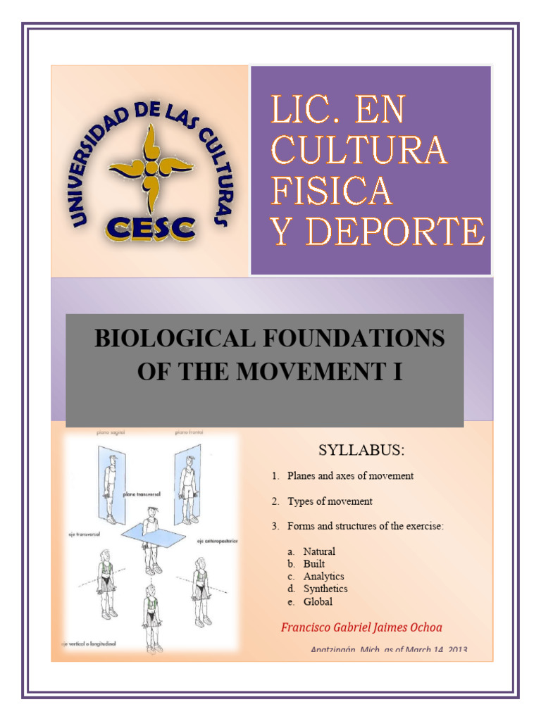 Planes, Axes and Types of Movement, Form and Structure of The Exercise | PDF | Anatomical Terms ...