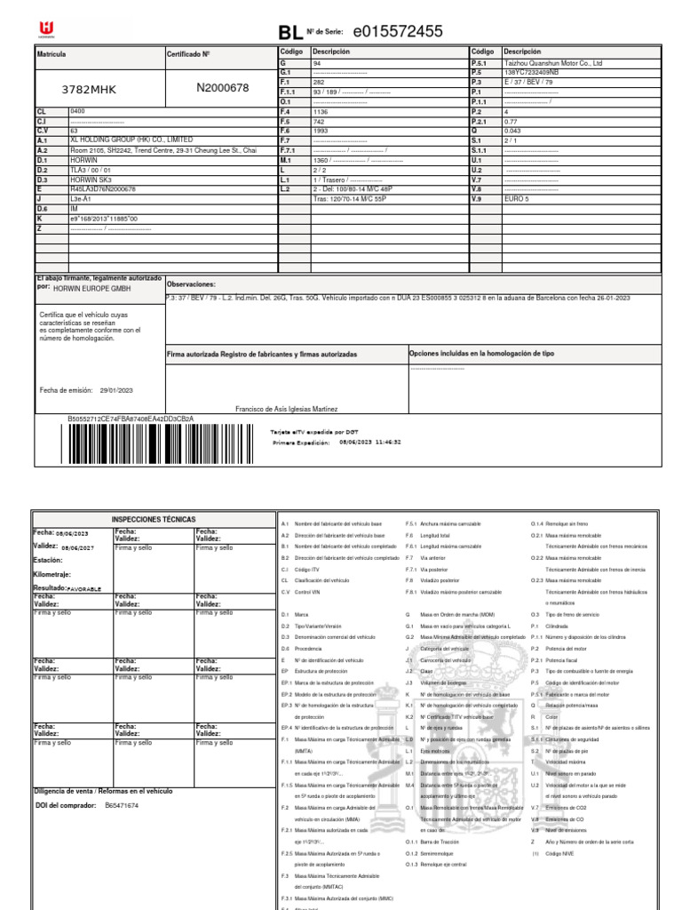 Ficha Tecnica | PDF | Eje | Vehículos