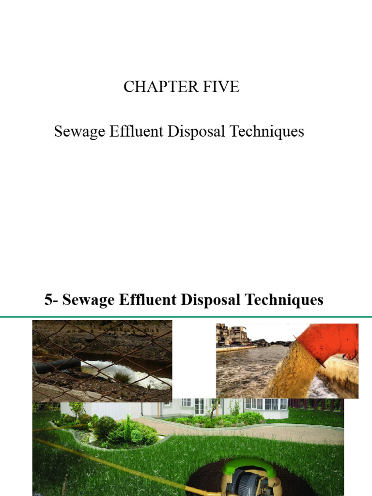 Chapter 5 Sewage Effluent Disposal Techniques | PDF | Sewage | Lake