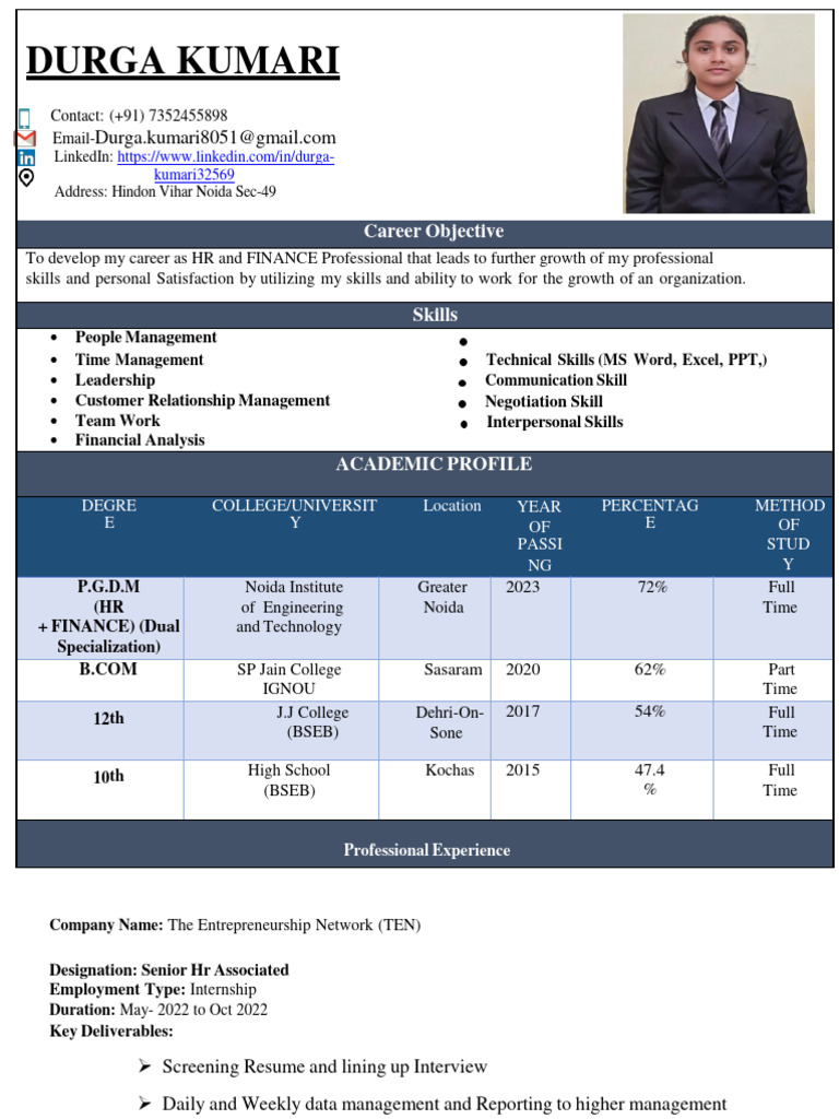 Durga Personal Resume - Doc Update | PDF | Business