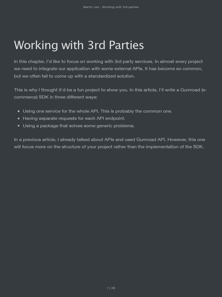 Working With 3rd Parties | PDF | Uniform Resource Identifier | Computer Programming
