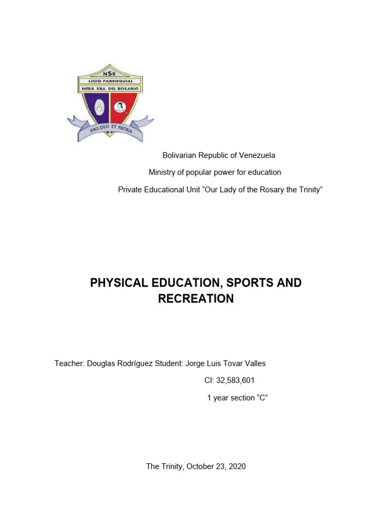 Physical Education, Sports and Recreation | PDF | Sports | Physical ...