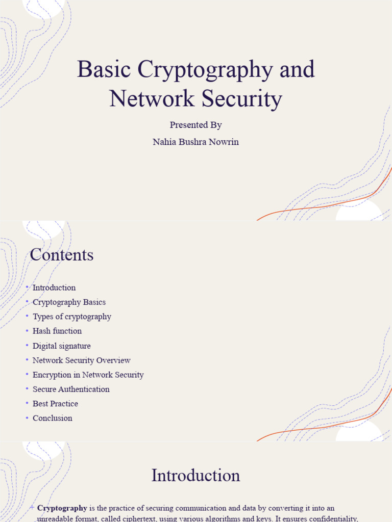 Basic Cryptography and Network Security | PDF | Cryptography | Encryption