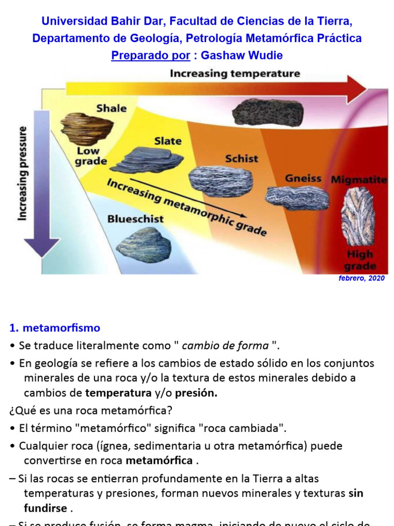 Petrología Metamórfica Práctica | PDF | Minerales | Roca (geología)
