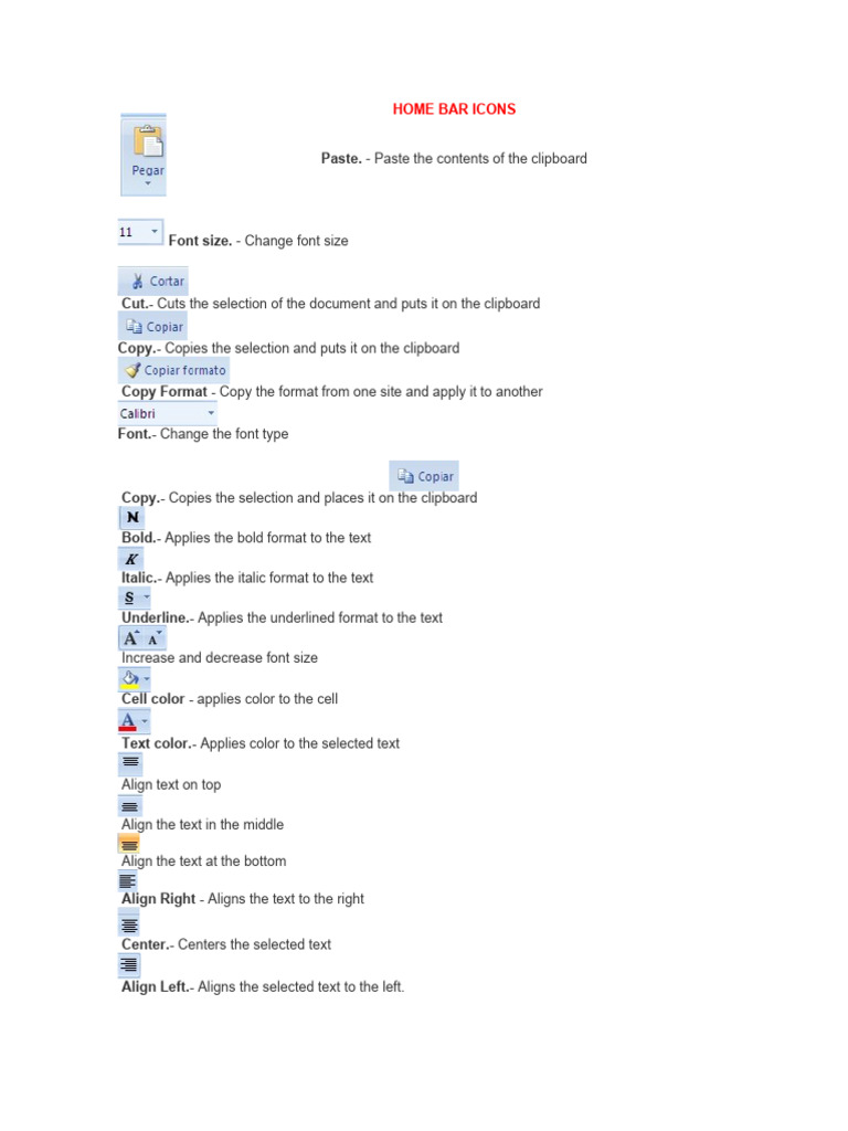Excel ICONS | PDF | Microsoft Excel | Function (Mathematics)