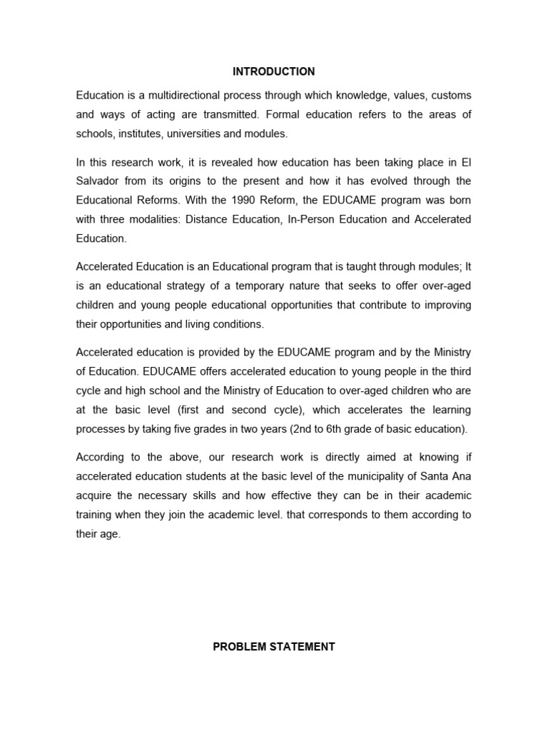 Accelerated Education | PDF | Self Esteem | Learning