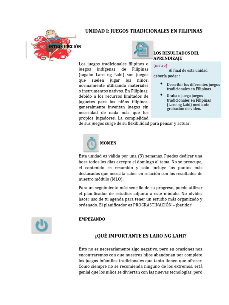 Juegos Tradicionales Filipinos: Laro ng Lahi | PDF | Filipinas