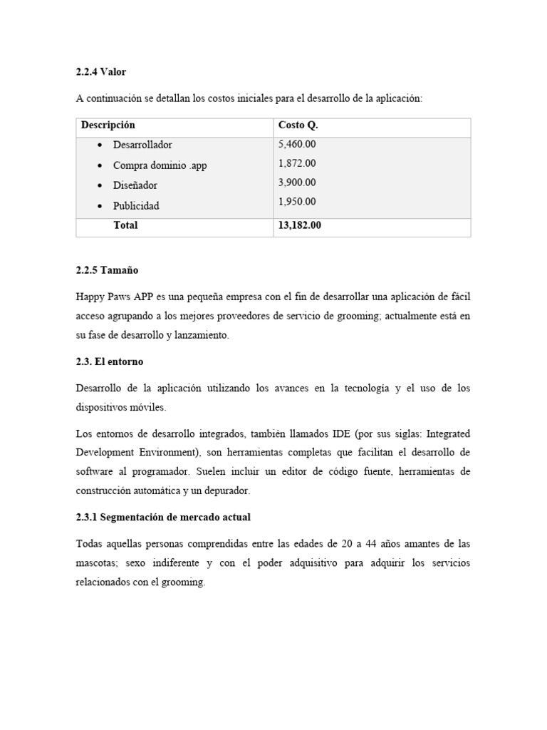 Proyecto Canvas | PDF | Aplicación movil | Software de la aplicacion