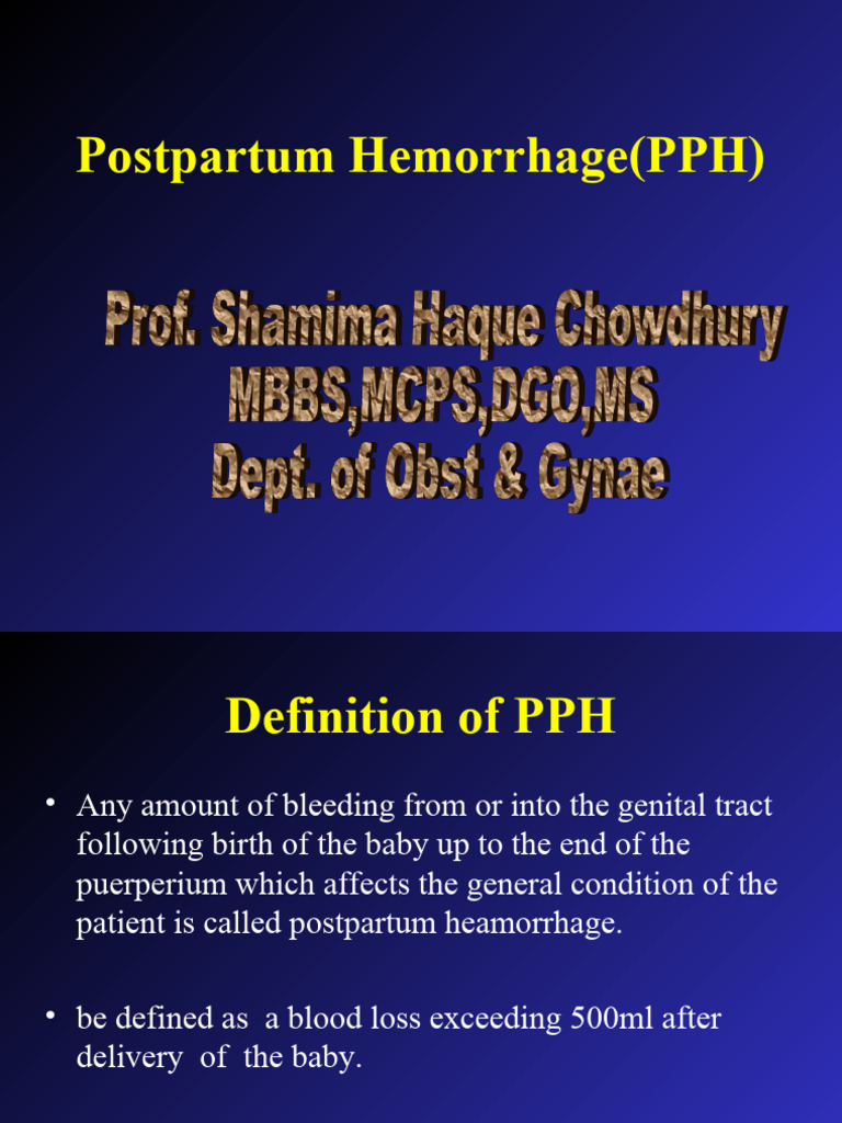 7 PPH | PDF | Childbirth | Coagulation