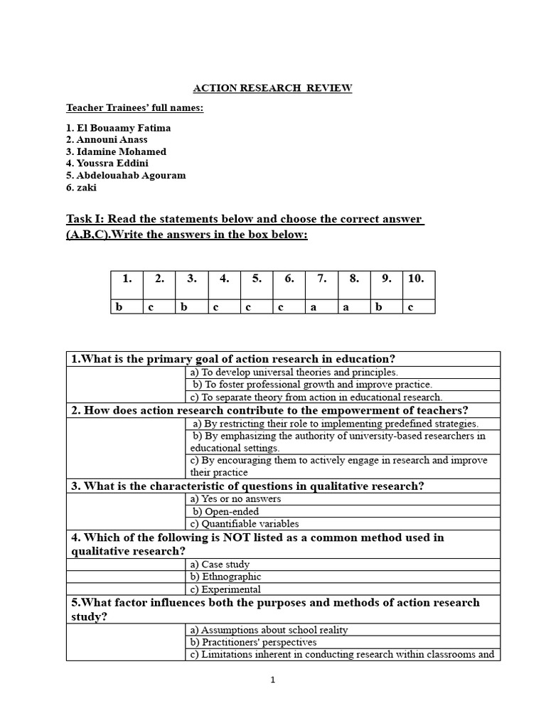 Action Research Review | PDF | Sampling (Statistics) | Methodology