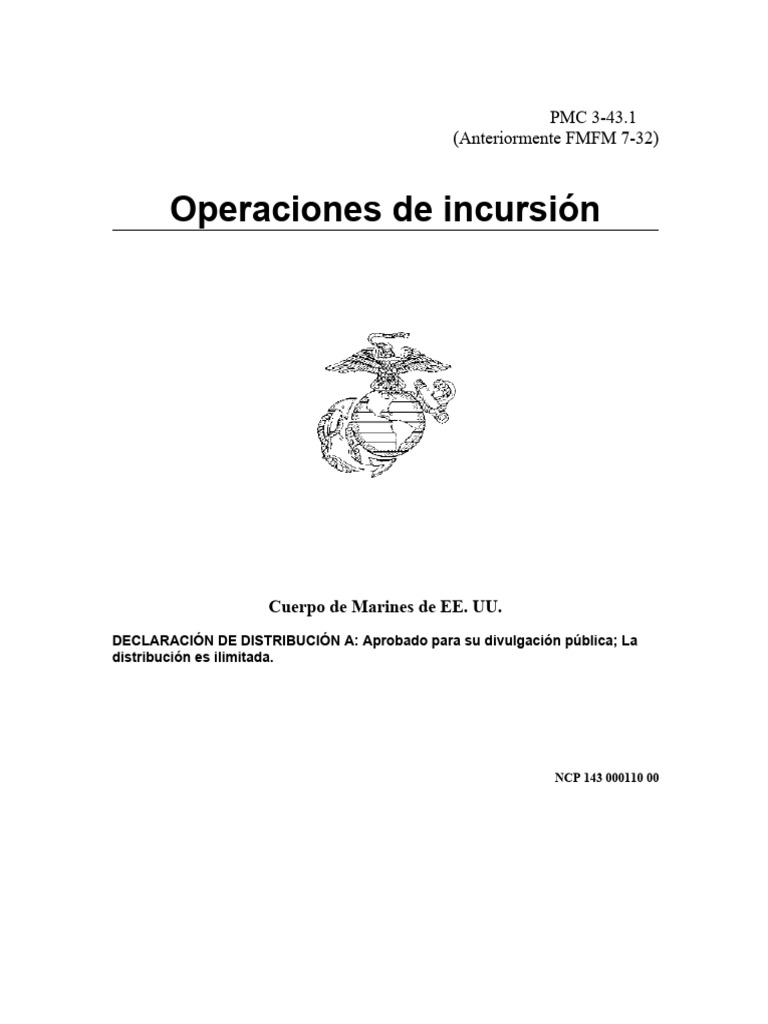 MCWP 3-43.1 Operaciones de Incursión | PDF | Servicio aéreo Especial ...