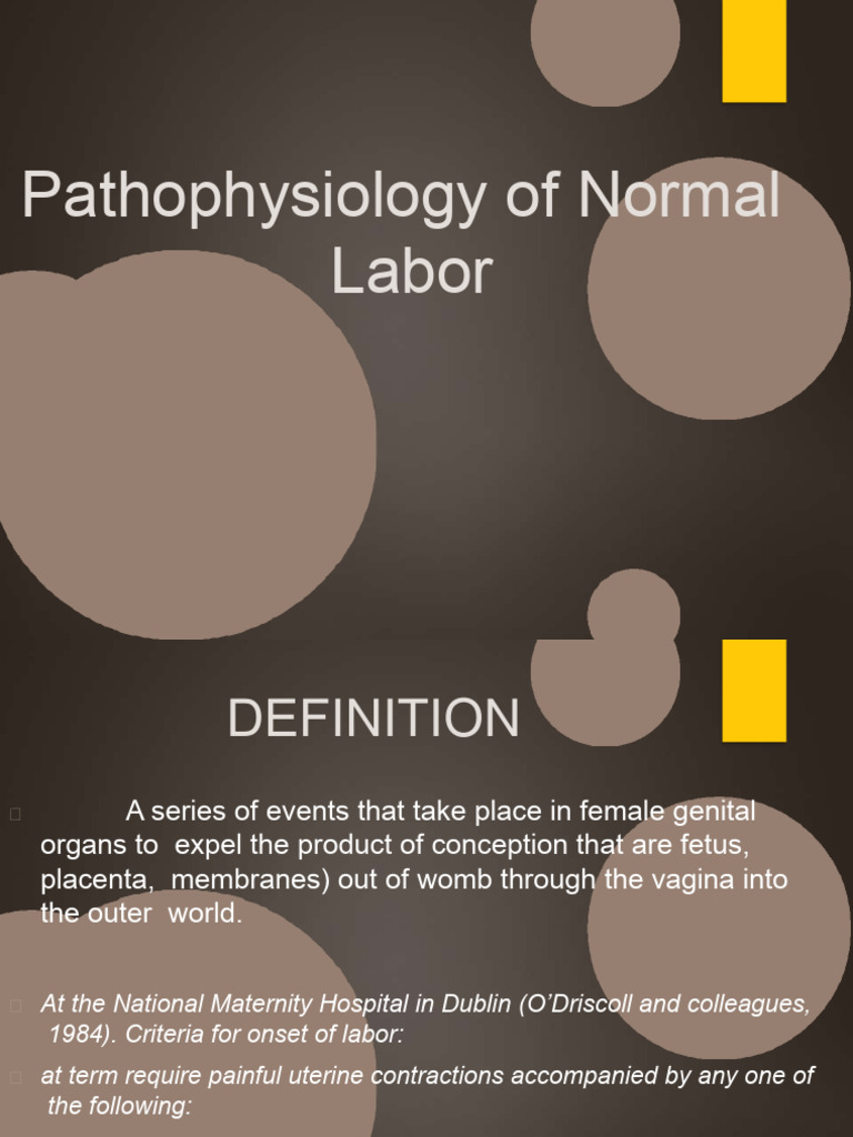 20.pathophysiology of Normal Labour | PDF | Childbirth | Uterus