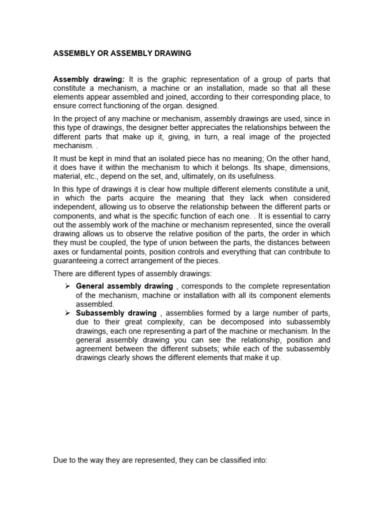 Drawing of Assembly or Assembly | PDF | Drawing | Machines