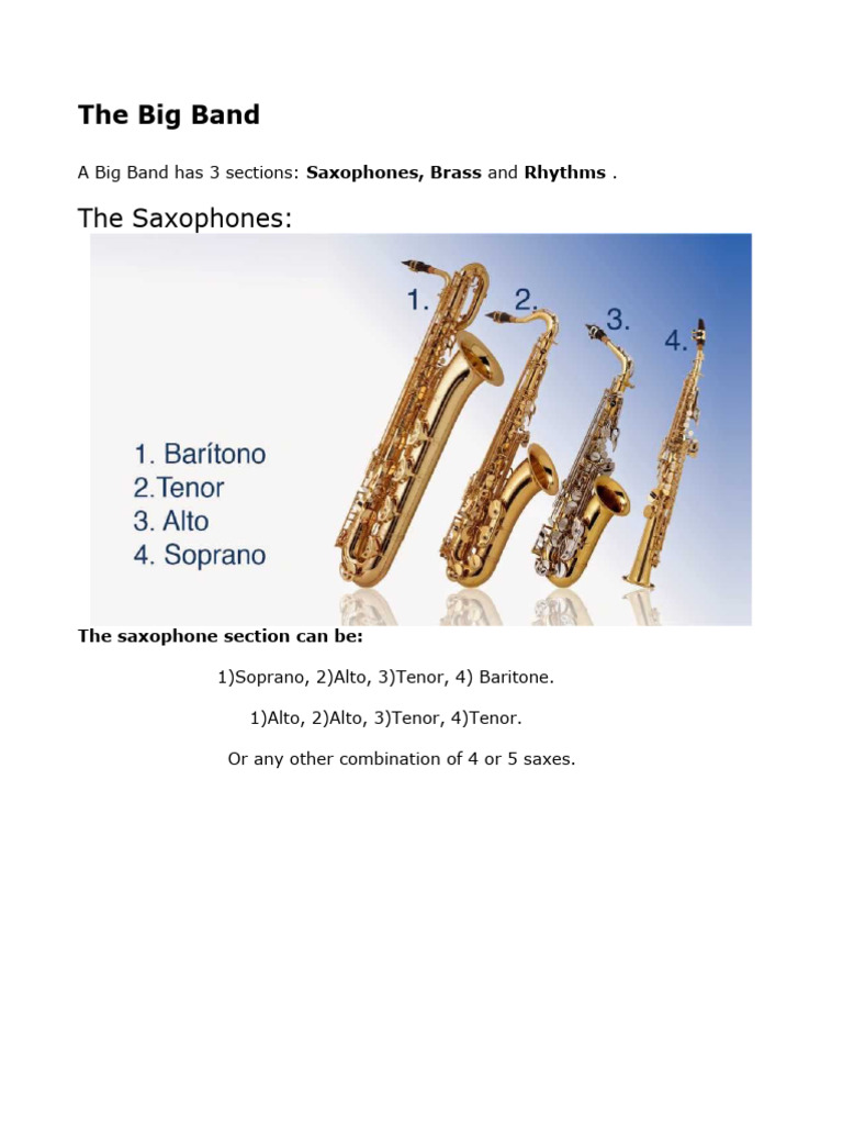 Big Band Arrangement | PDF | Trombone | Saxophone