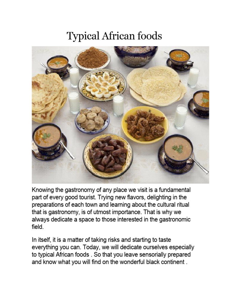 Typical African Foods | PDF | Italian Cuisine | Staple Foods