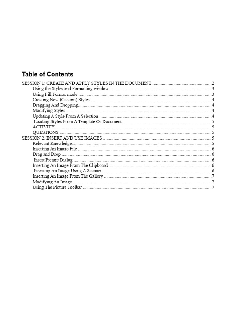 Table of Contents | PDF | Image Scanner | Icon (Computing)