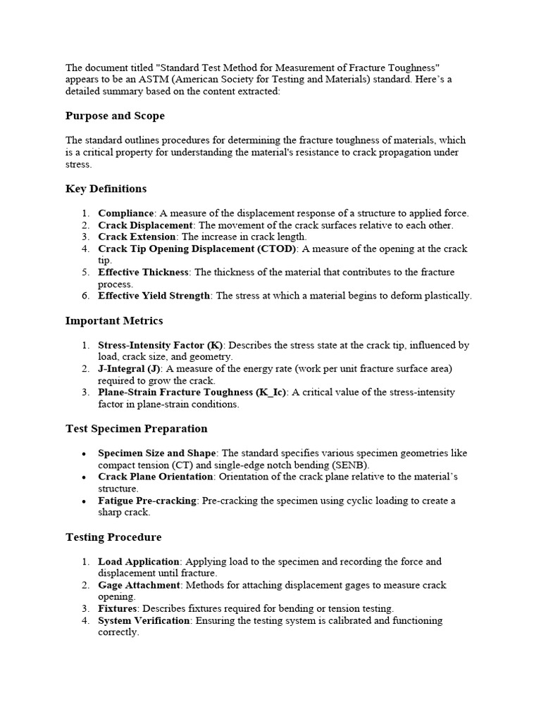 Fracture Toughness Testing Guide | PDF | Fracture Mechanics | Fracture