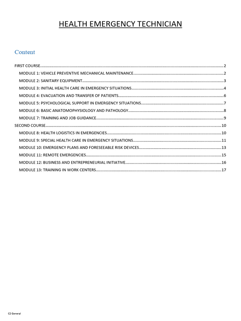 Technical Agenda in Health Emergencies | PDF | Entrepreneurship | Risk