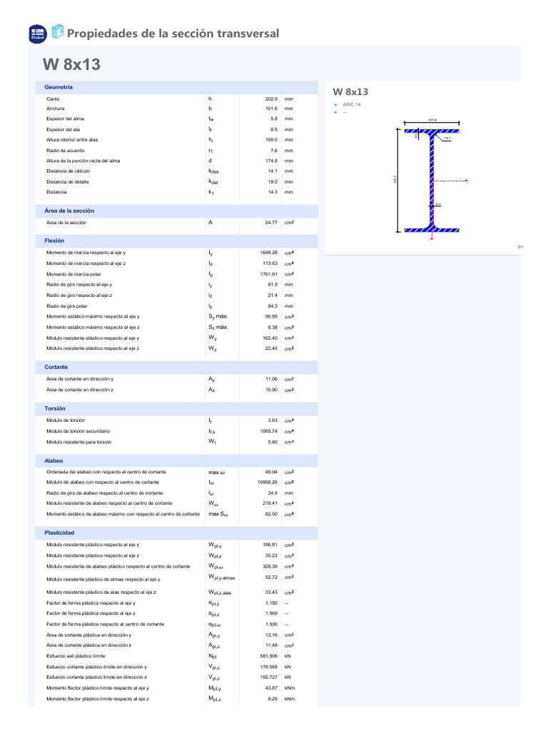 Propiedades de La Sección Transversal: Geometría | PDF | Mecánica ...