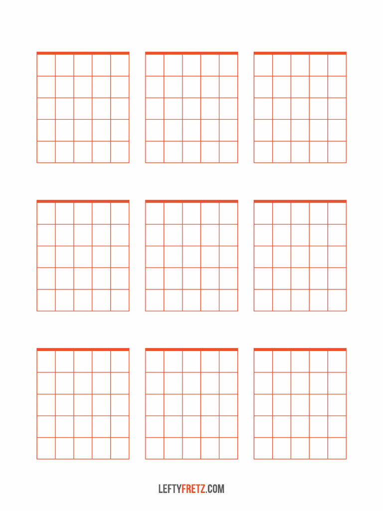 3x3 Blank Guitar Chord Chart | PDF