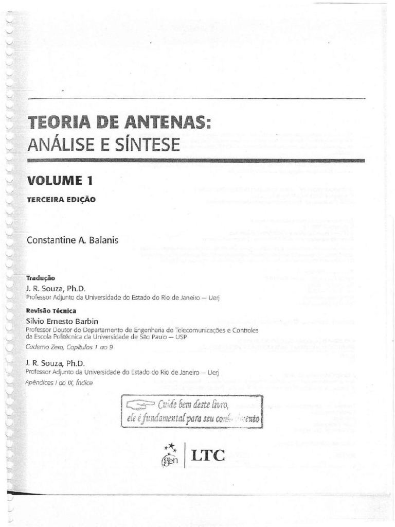 Teoria de Antenas Balanis Vol 1 Completo | PDF