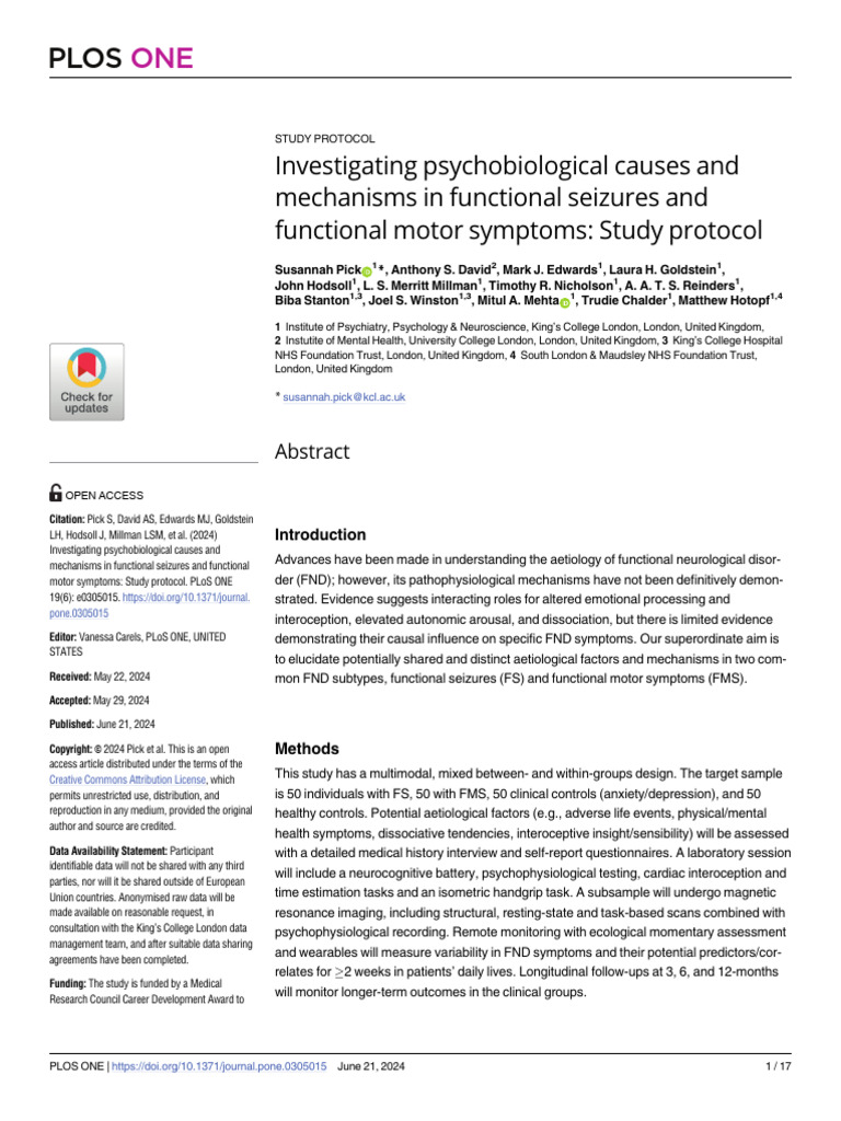 Investigating Psychobiological Causes and Mechanis | PDF | Mental ...