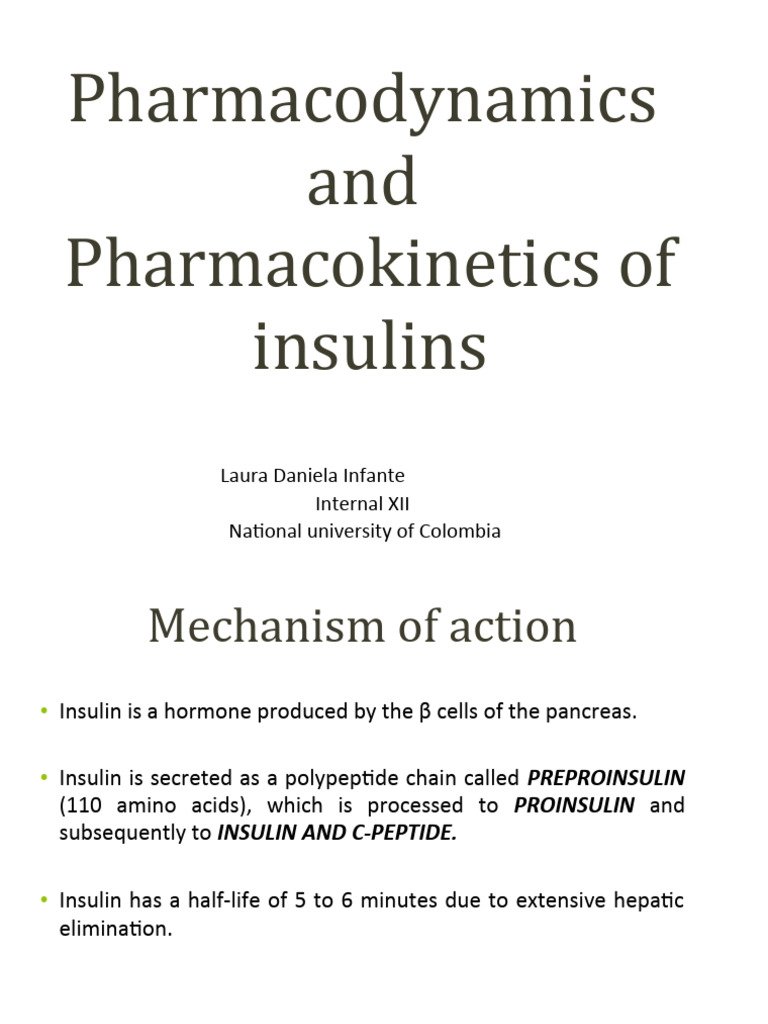 Pharmacodynamics and Pharmacokinetics of Insulins | PDF | Insulin ...