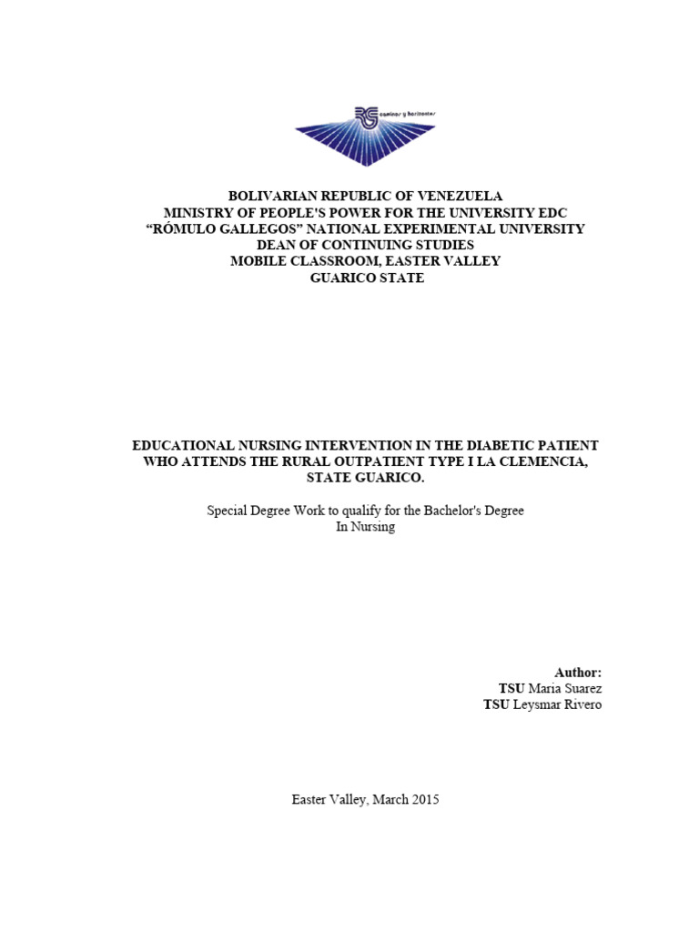 Nursing Thesis | PDF | Diabetes | Hyperglycemia