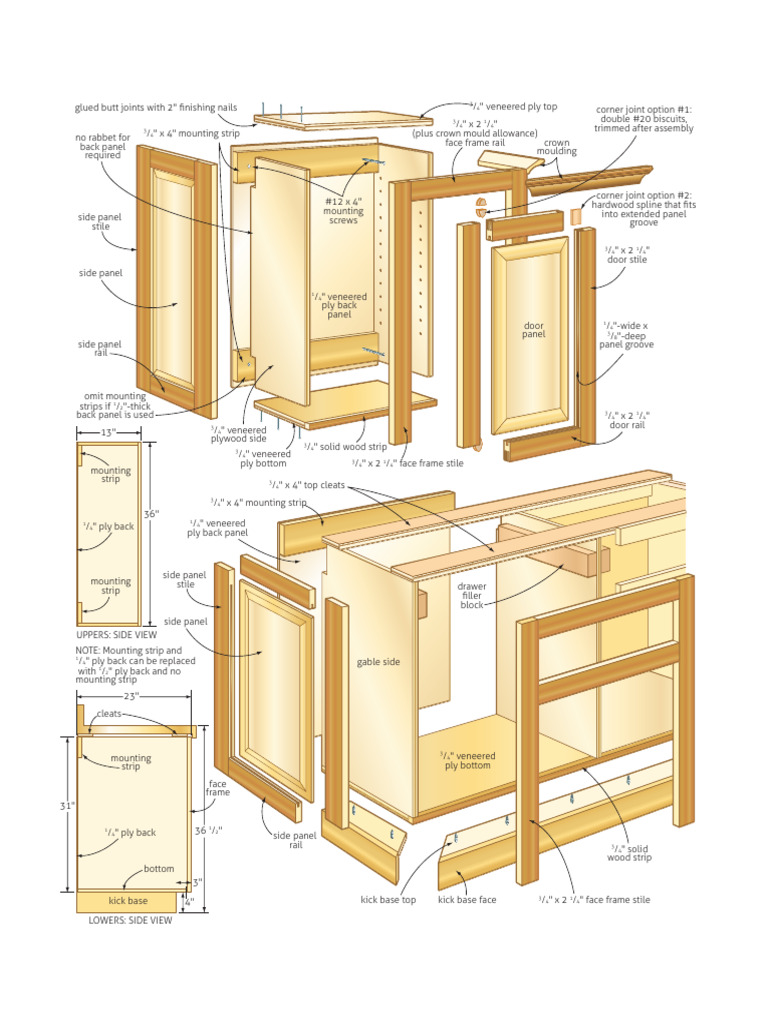 Kitchen Cabinet Plan Overall | PDF | Plywood | Wood