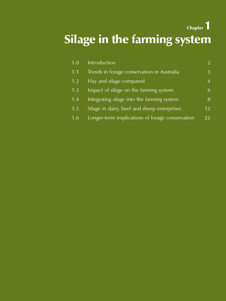 Silage Integration in Australian Farming | PDF | Hay | Farms