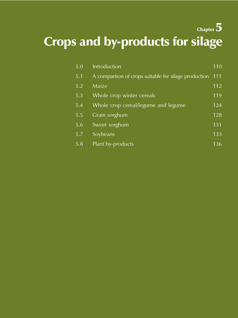 Successful Silage 05 Crops and Byproducts For Silage PDF | PDF ...