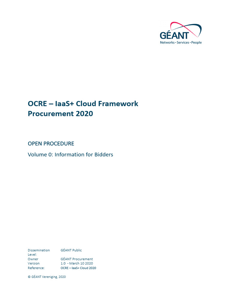 Volume 0 - OCRE-Cloud-IaaS 1.0 | PDF | Software As A Service | Computing
