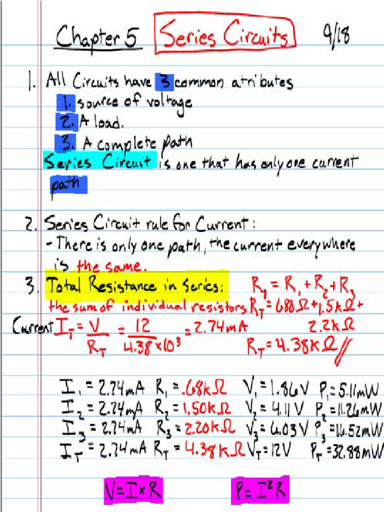 A Sample of Student Class Notes | PDF