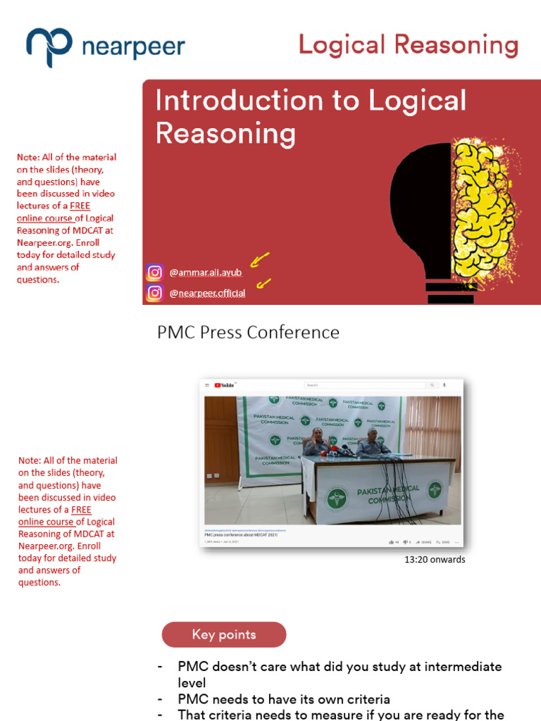 Introduction To Logical Reasoning | PDF | Reason | Educational Technology