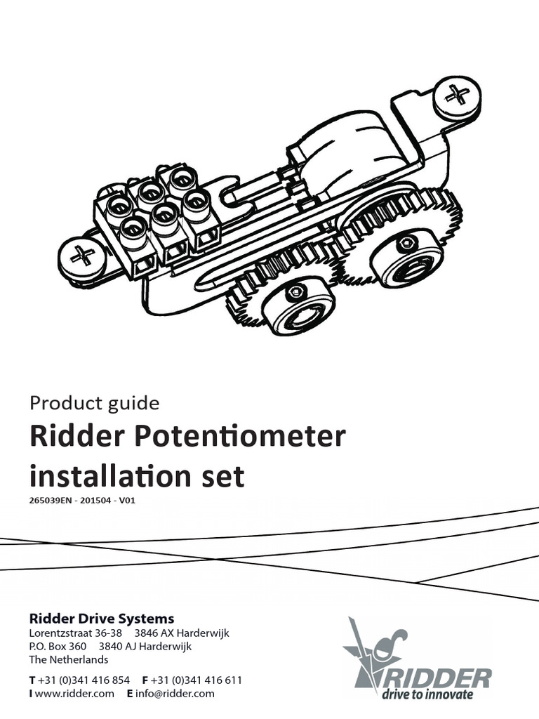 Potentiometer Instalation Manual | PDF | Screw | Gear