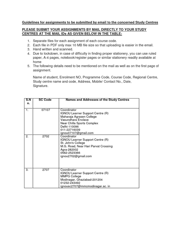 Revised Guidelines - Assignments | PDF