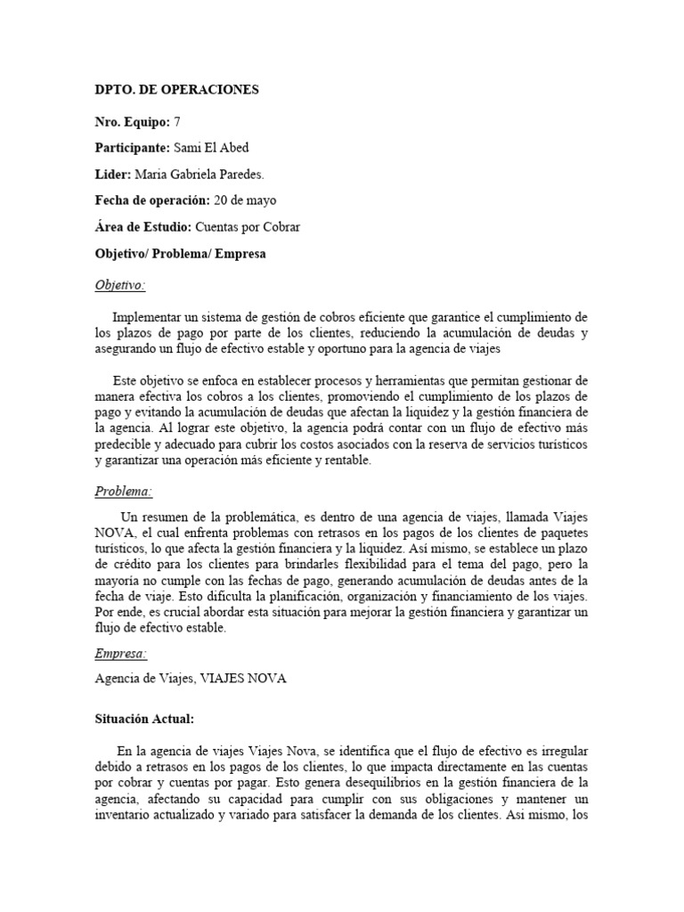 Proyecto Soluciones Empresariales Sami El Abed | PDF | Agencia de ...